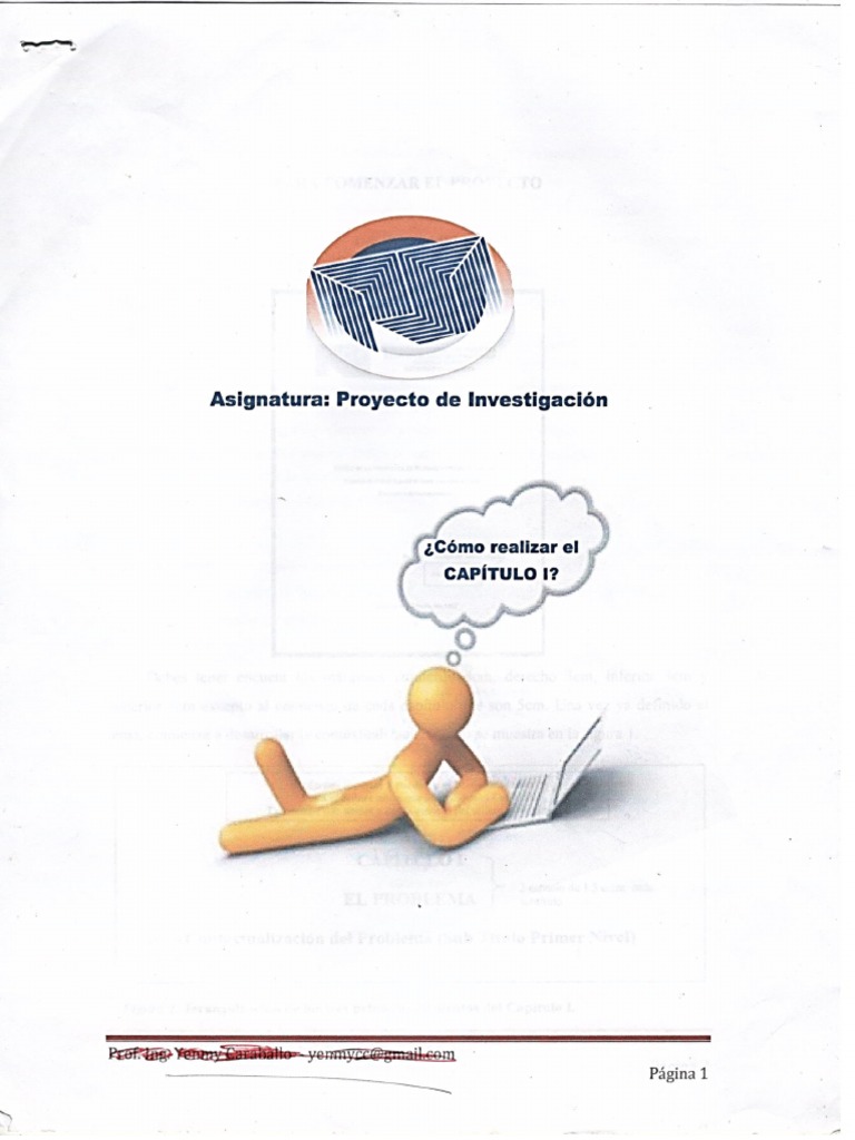 Como Realizar El Capitulo 1 Proyecto de Investigacion | PDF