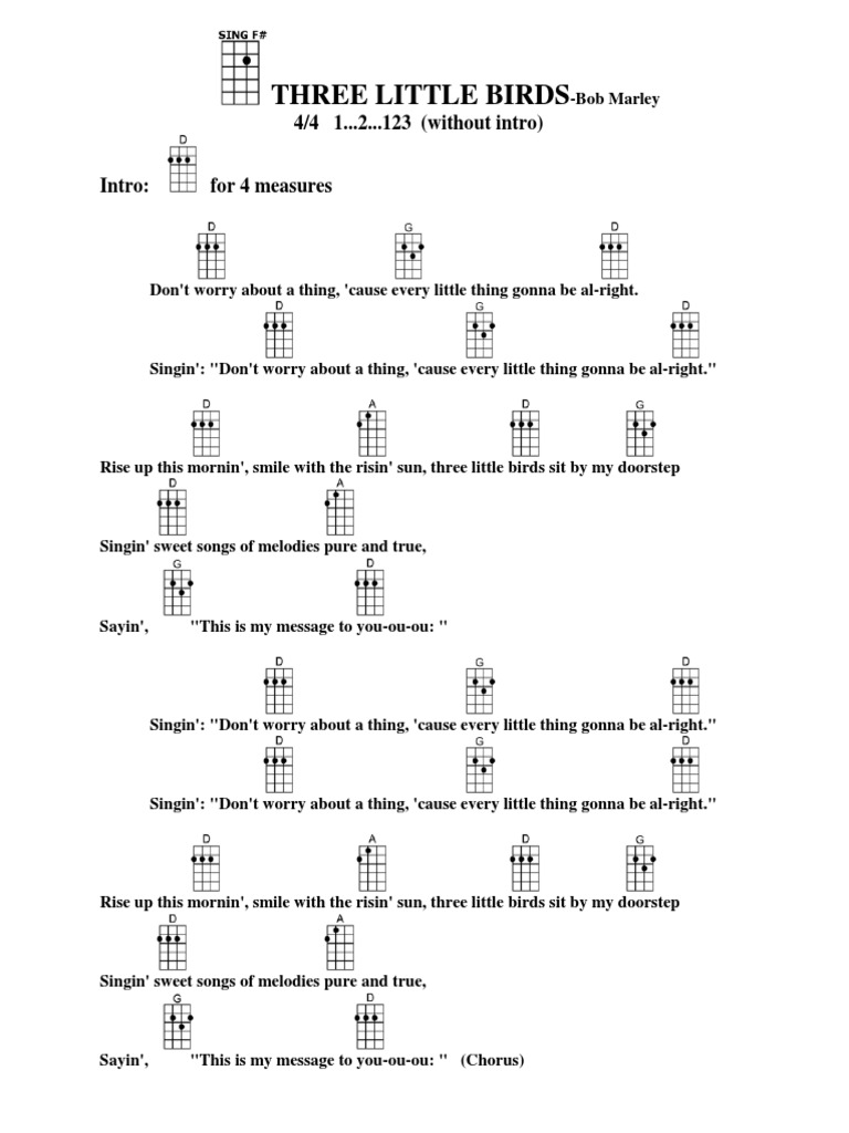 Threelittlebirds PDF | PDF | Rock Songs | British Pop Songs