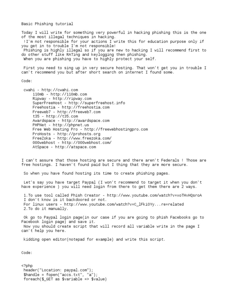 Basic Phishing Tutorial1 | PDF | Phishing | Cybercrime