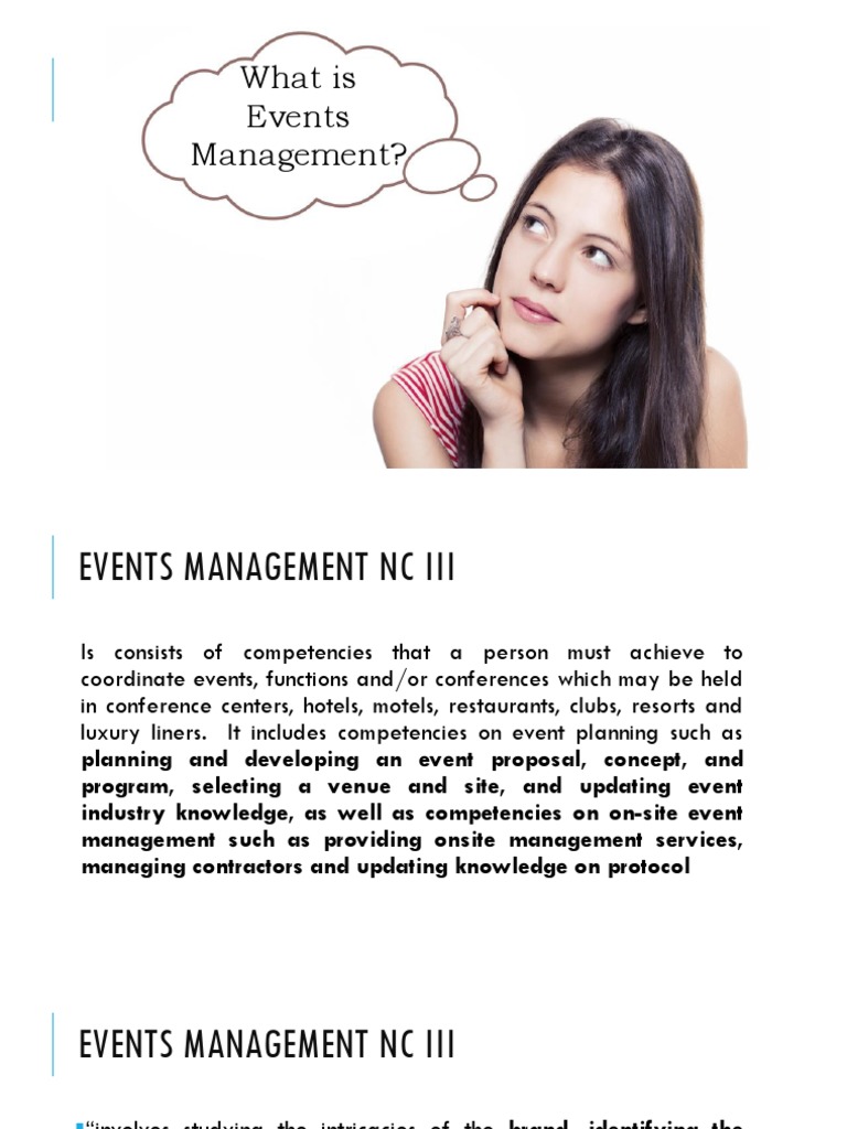 1 Events Management Nc III | Business | Economies