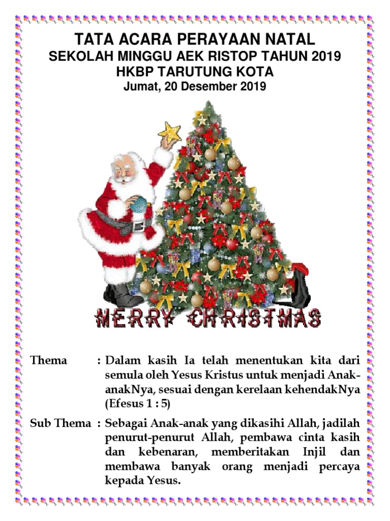 Tata Acara Natal Sekolah Minggu 2019 | PDF | Kesehatan Holistik | Agama ...