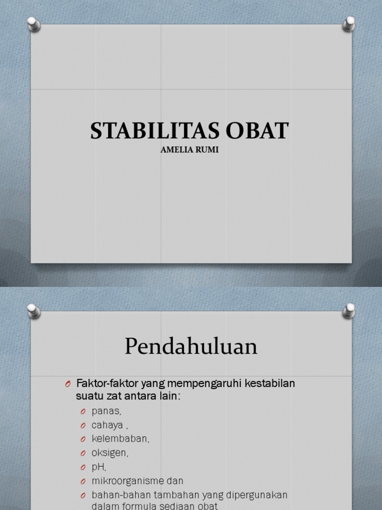 Stabilitas Obat | PDF