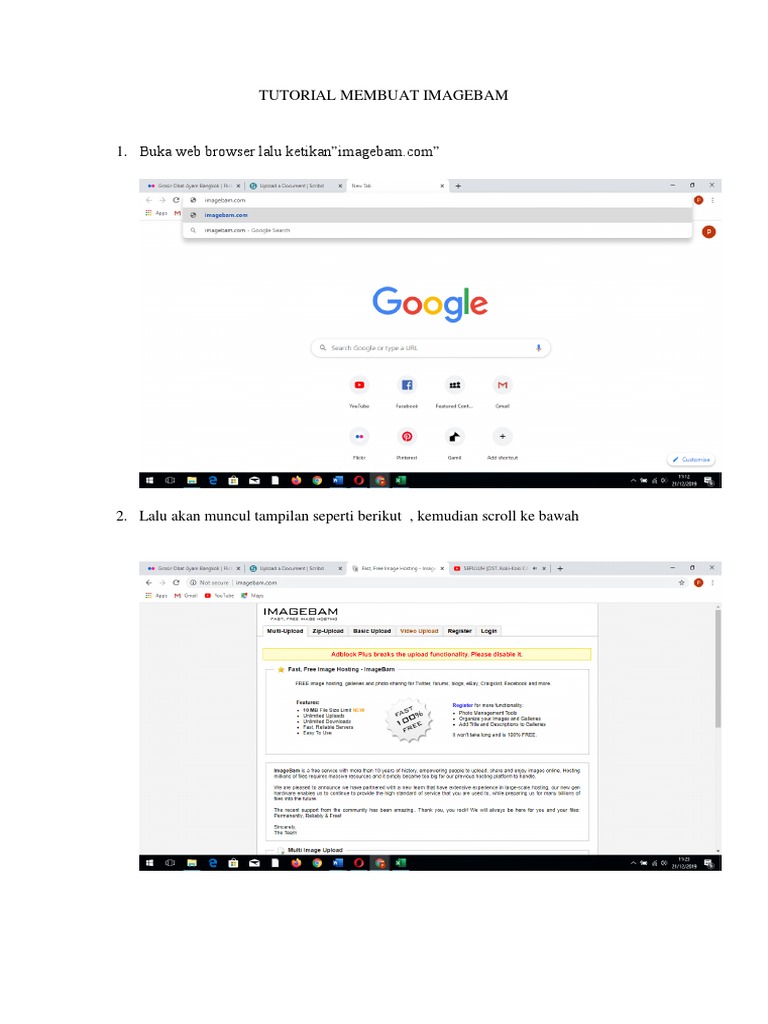 Tutorial Upload di ImageBam | PDF | Komputer