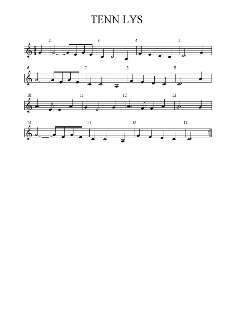 Tenn Lys Piano | PDF