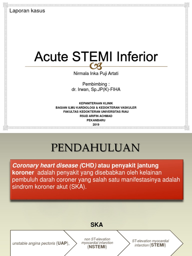Penanganan Akut STEMI Inferior | PDF | Sains & Matematika