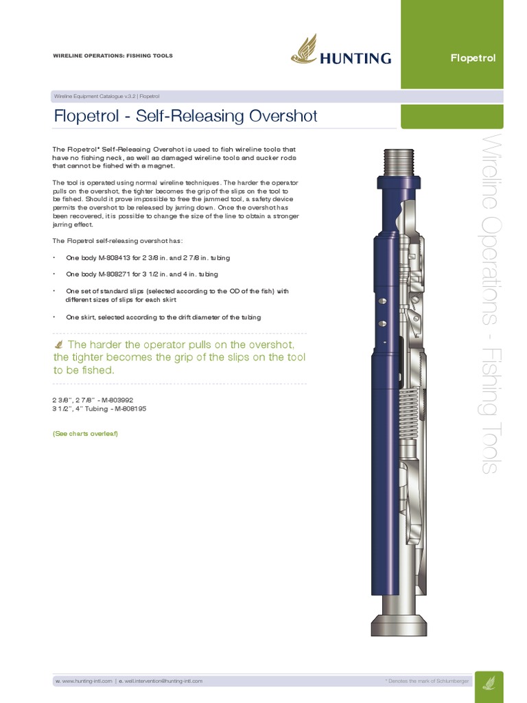 Flopetrol Self-Releasing Overshot Tool | PDF | Mechanical Engineering ...