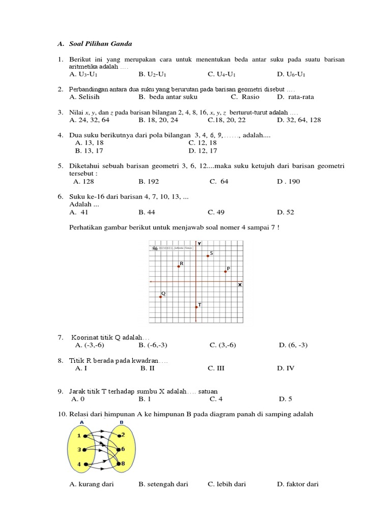 Soal Uas MTK Kelas VIII | PDF