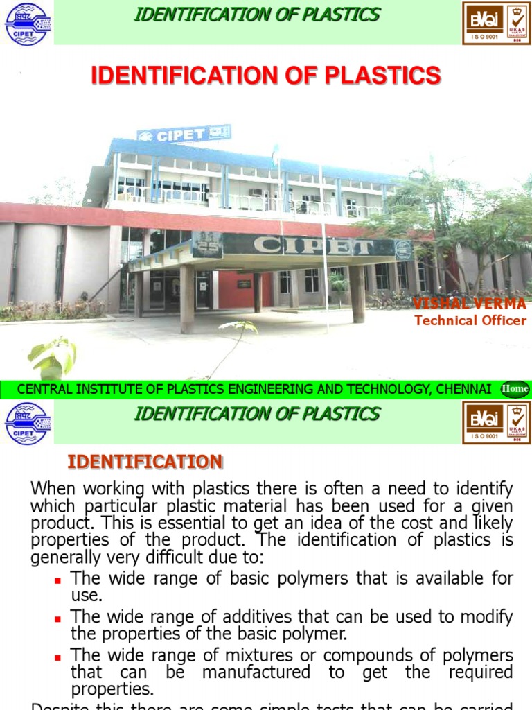 Identification of Plastics | PDF | Plastic | Thermoplastic