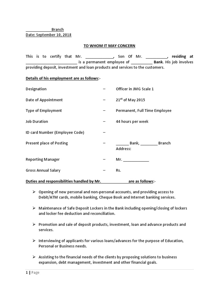 Loan Recommendation Letter Sample | PDF | Banks | Loans