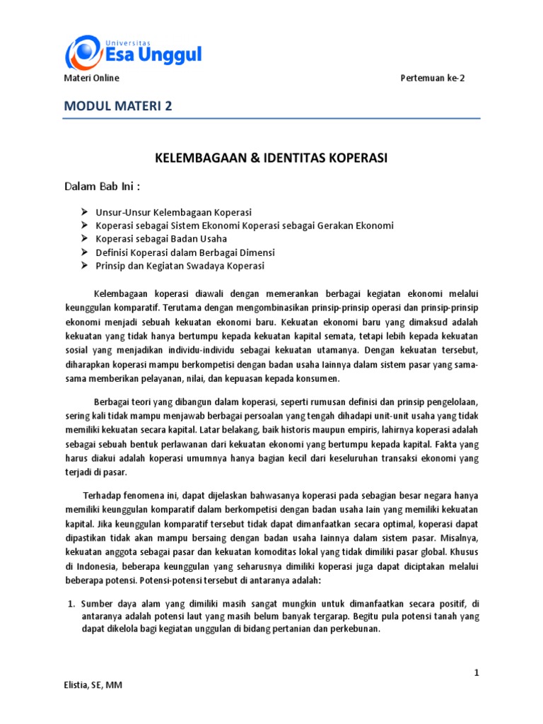 2 - Modul Online Manajemen Koperasi Dan UKM Kelembagaan Dan Identitas Koperasi-2 PDF | PDF ...
