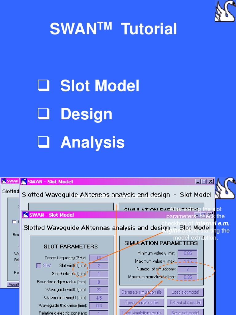 SWAN Tutorial Slot Model Design Analysis | PDF | Antenna (Radio ...