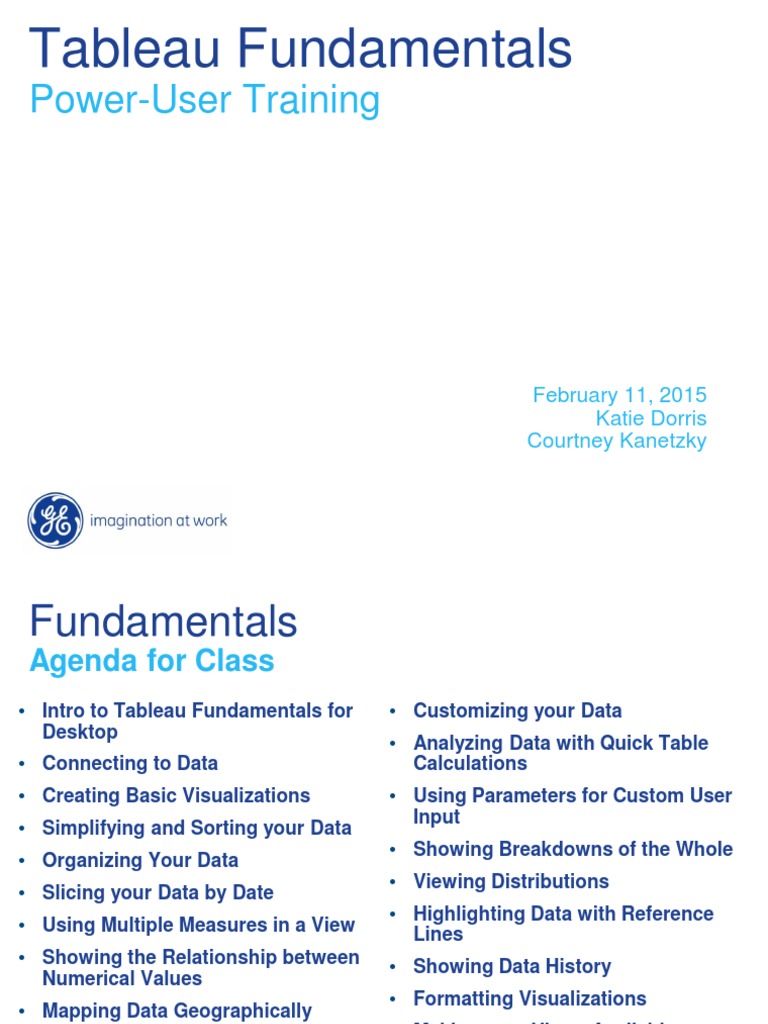 Tableau Fundamentals Training - 126p | PDF | Scatter Plot | Cartesian ...