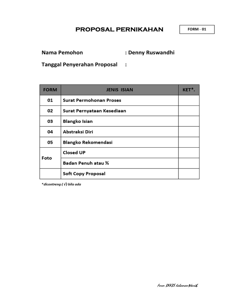 Proposal Nikah | PDF