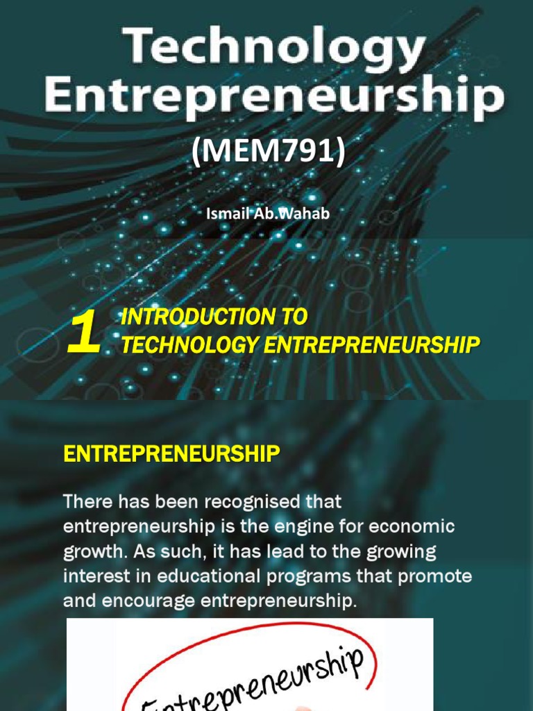 Intro To Entrepreneurship | PDF | Entrepreneurship | Innovation
