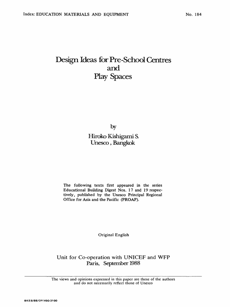 Design For Kindergarten PDF | PDF