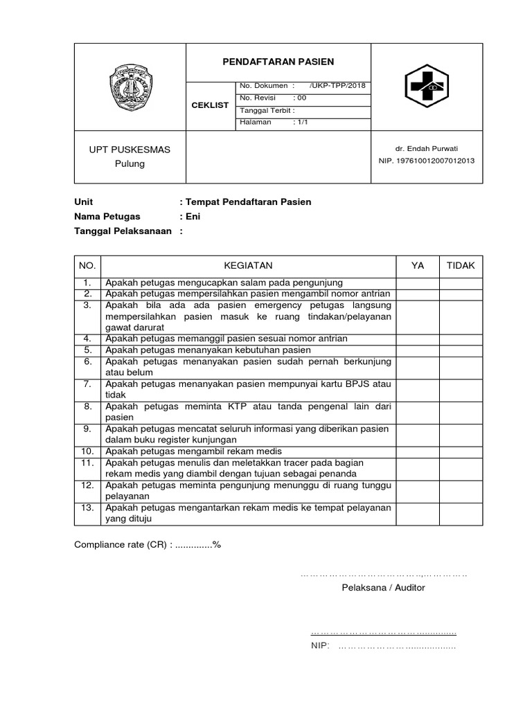 Ceklis Sop | PDF | Sains & Matematika