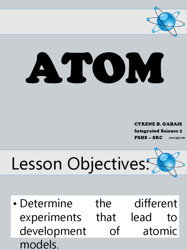 Lesson 6 Historical Development of Atom | Download Free PDF | Atoms ...