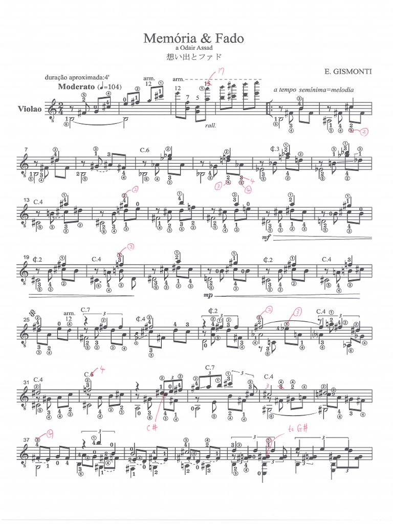 Egberto Gismonti Memoria y Fado PDF | PDF