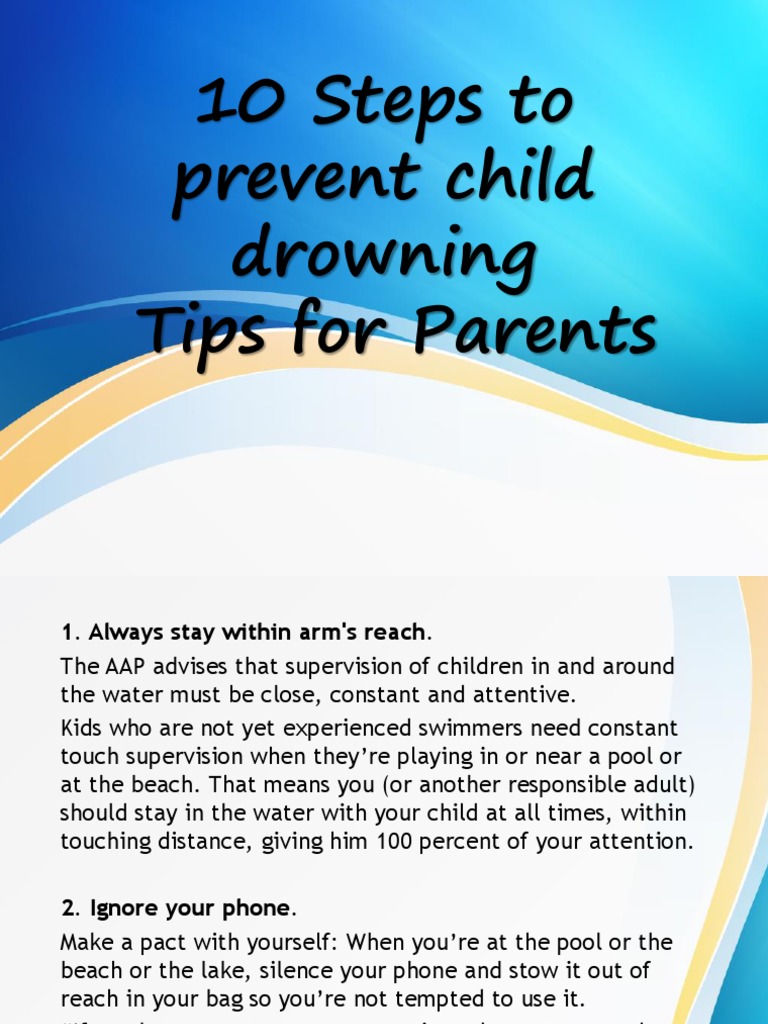 10 Essential Child Drowning Prevention Tips | PDF | Swimming | Swimming ...
