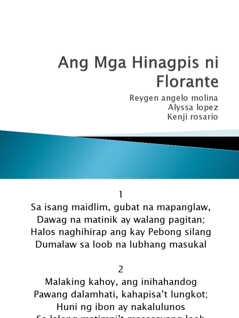 Ang Mga Hinagpis Ni Florante PDF | PDF