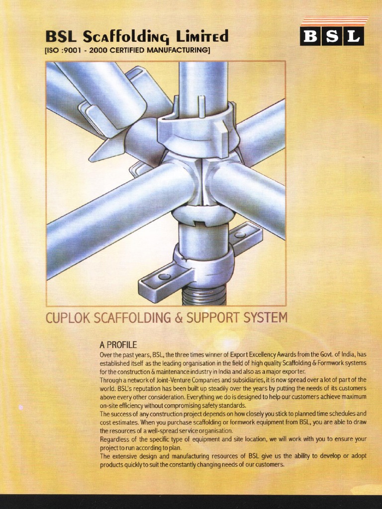 BSL Scaffolding Catalogue | PDF