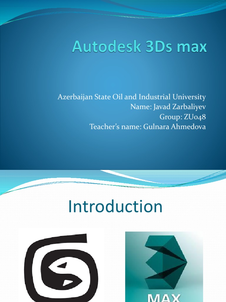 Presentation - Autodesk 3Ds Max | PDF