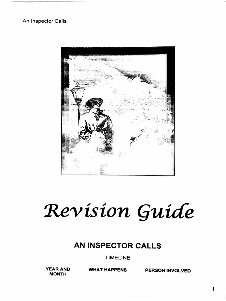 An Inspecto Calls - Study Guide | PDF