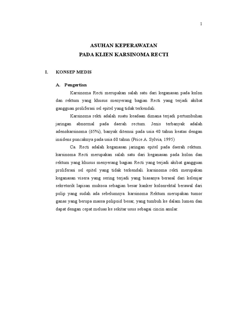 Askep Ca Recti | PDF