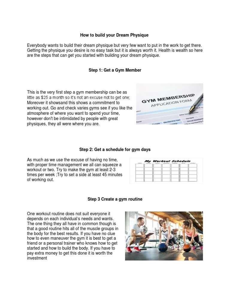 How To Build Your Dream Physique | PDF | Dieting | Sleep