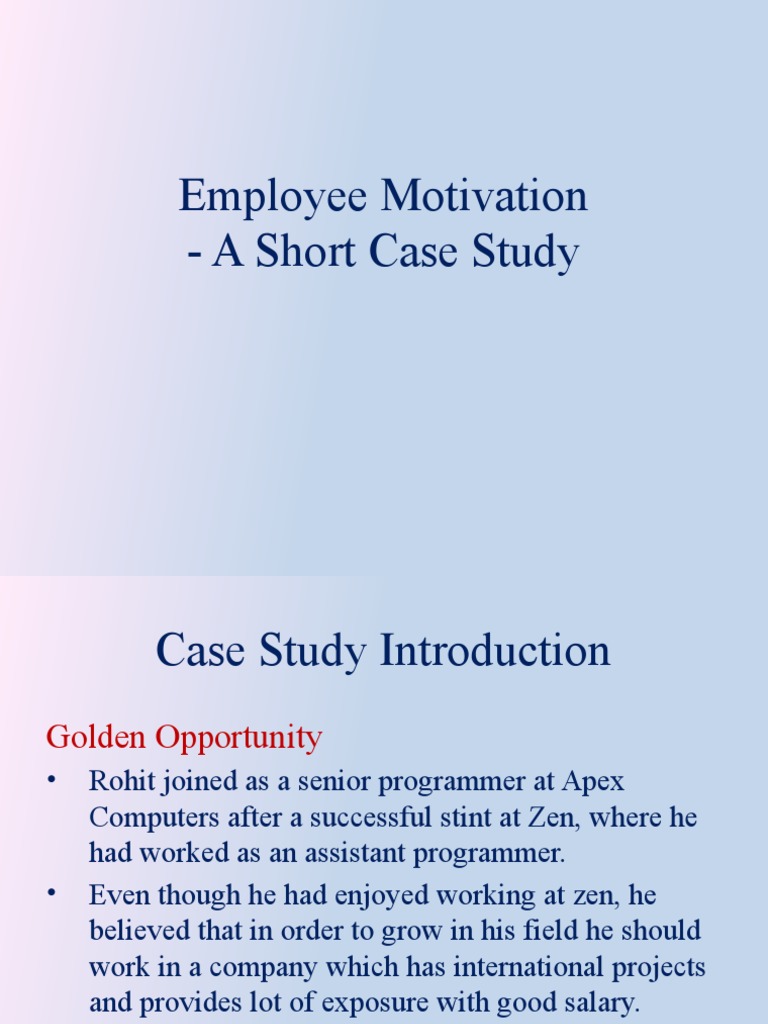 Employee Motivation Case Study | PDF