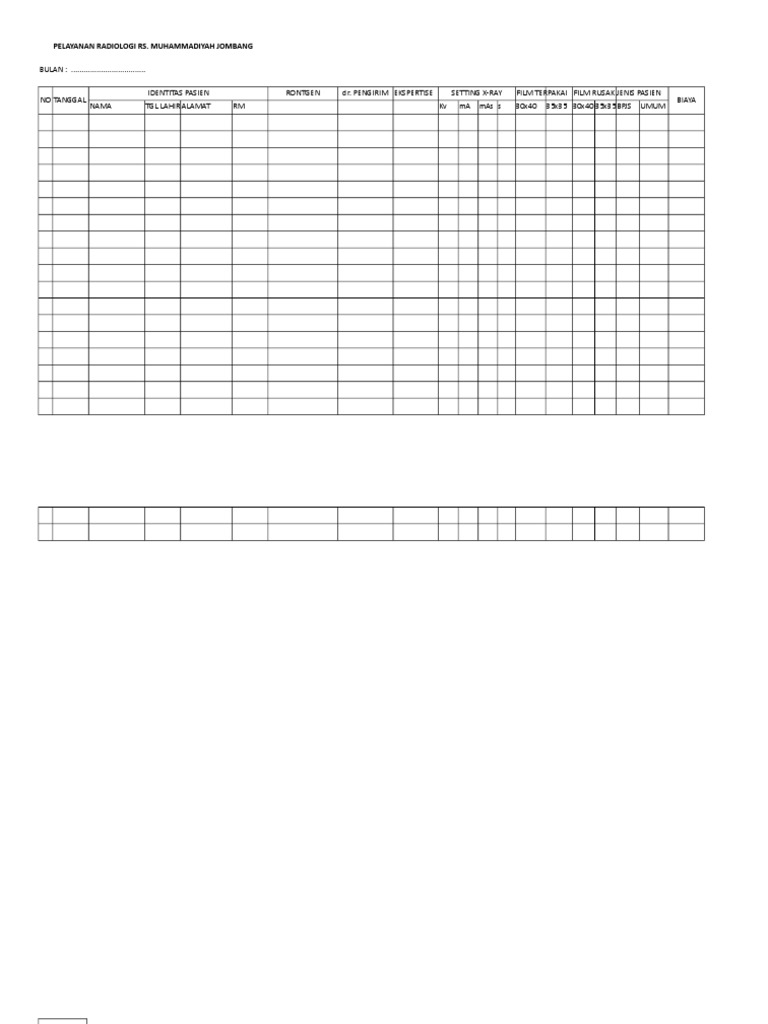 Logbook Radiologi 2019 | PDF