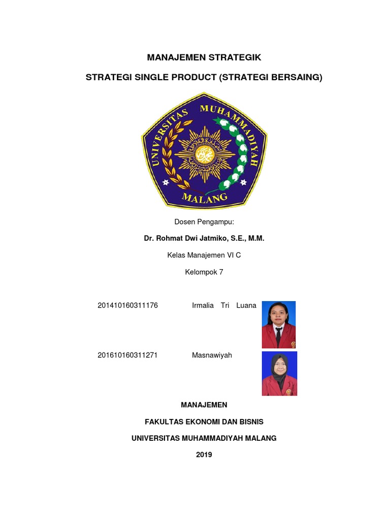 Strategi Single Product (Strategi Bersaing) | PDF