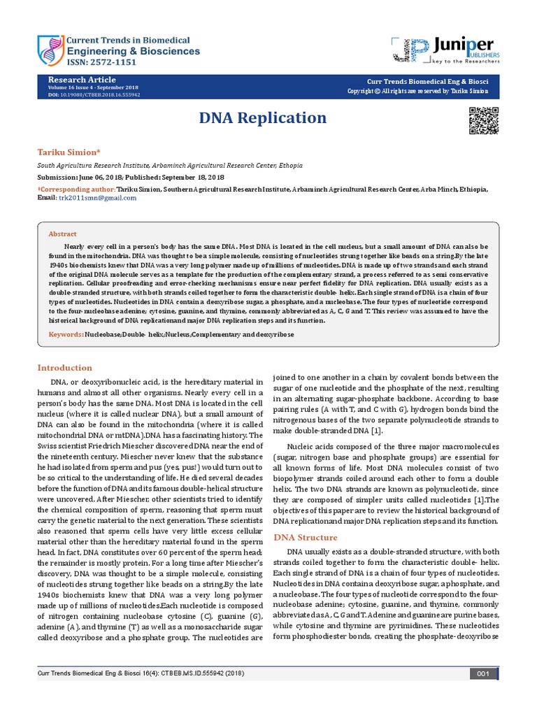DNA Replication PDF | PDF | Dna Replication | Dna