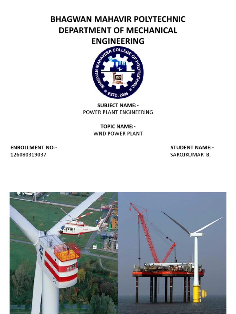 Wind Power Plant | PDF | Wind Power | Wind Turbine