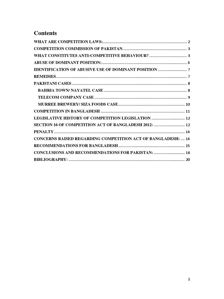 Abuse of Dominant Position in Competition Law | PDF | Competition Law ...