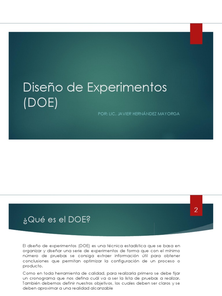 Diseño de Experimentos (DOE) explicado | PDF | Helicóptero | Diseño