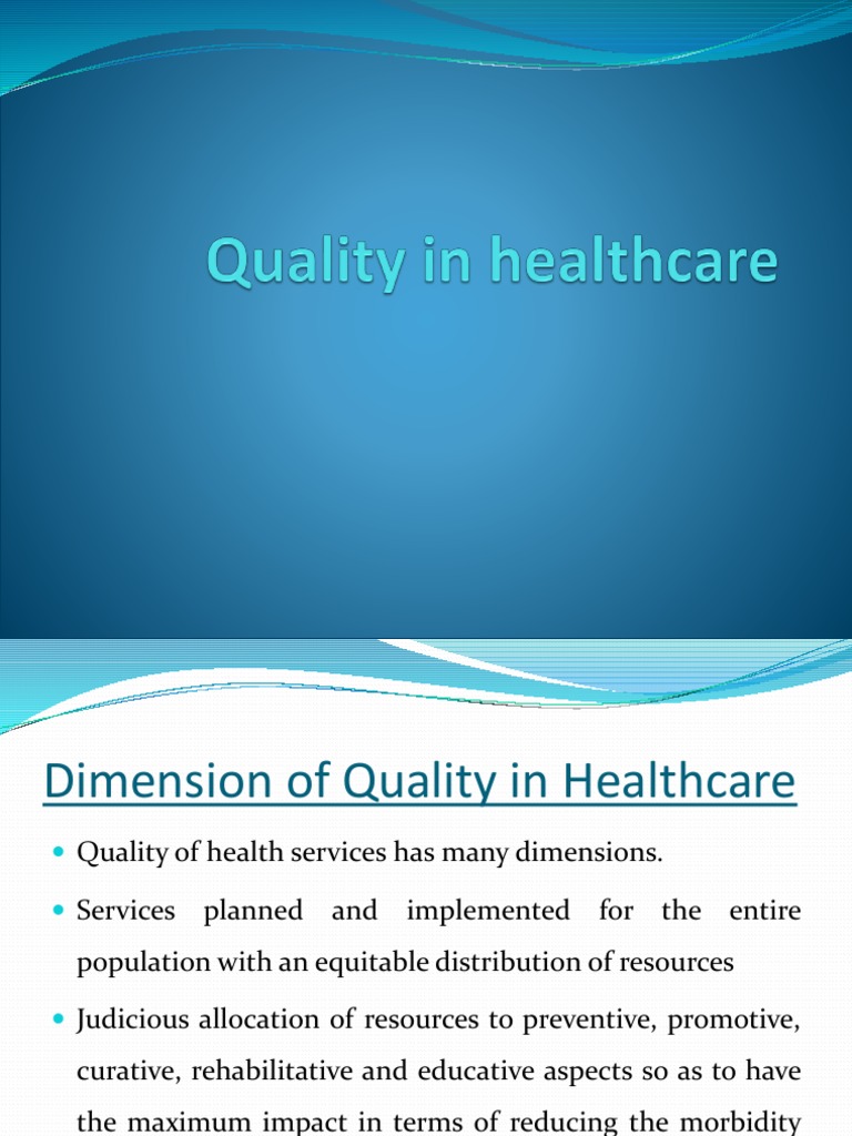 Quality in Healthcare | PDF | Joint Commission | Iso 9000
