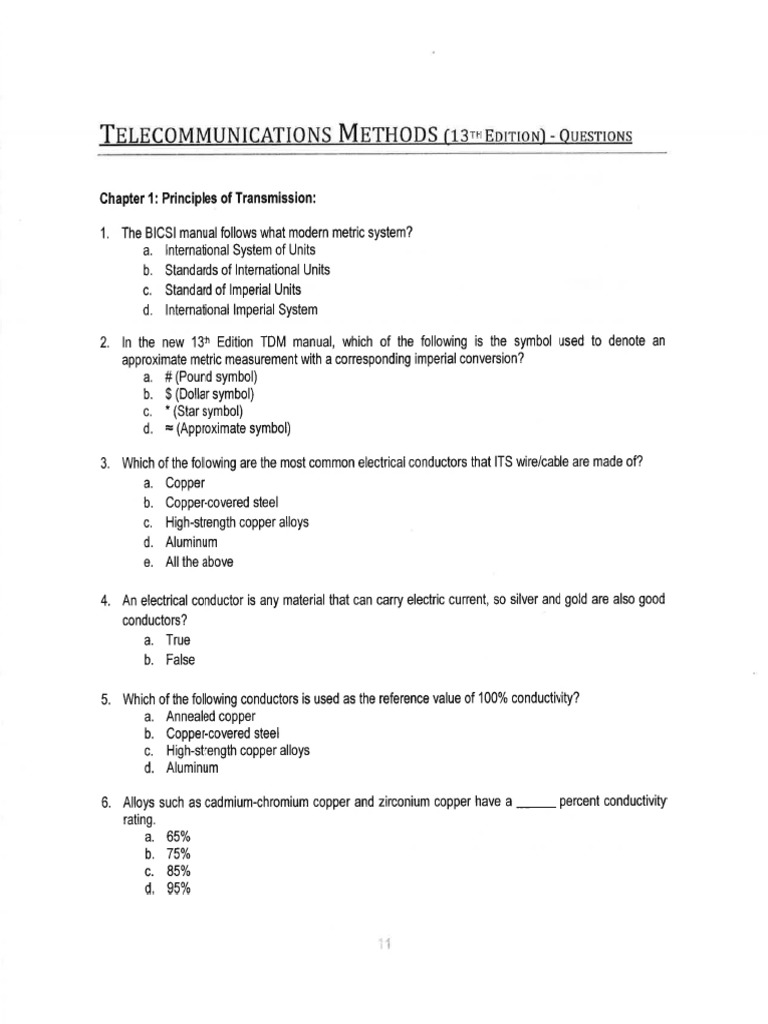 RCDD Prep CET TDMM 13th Workbook - Chapter 1 Principles of Transmission ...