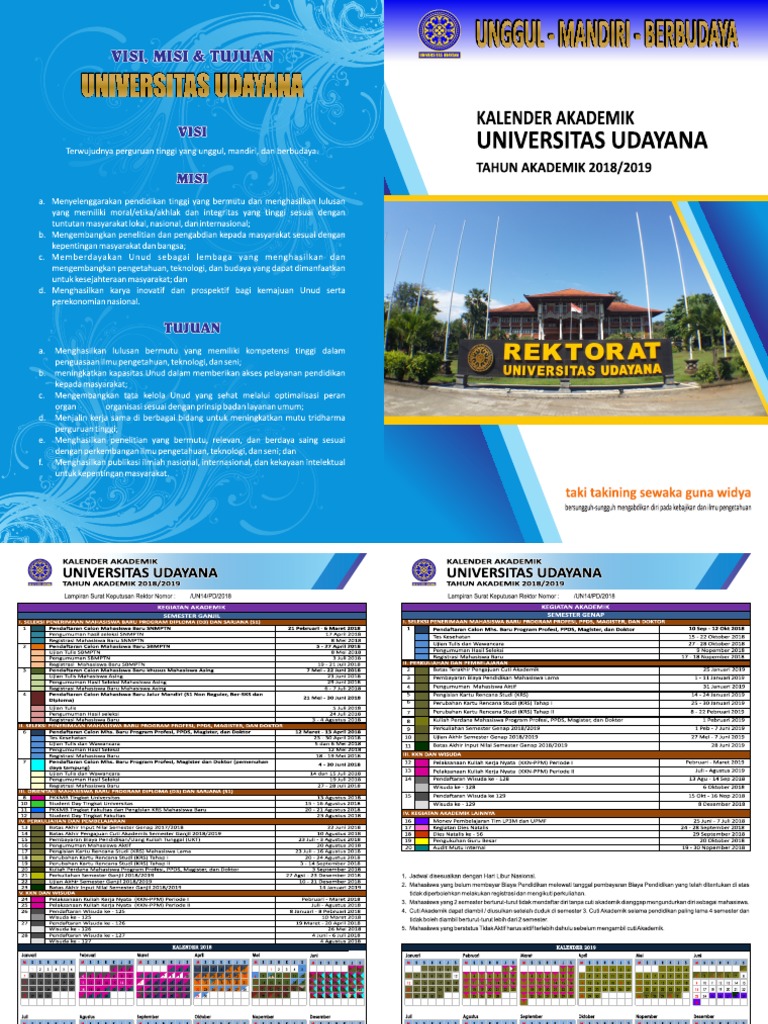 Kalender Akademik UNUD 2018 - 2019 PDF | PDF