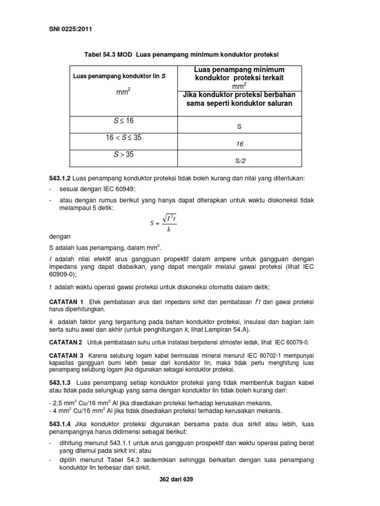 Tabel Kabel BC | PDF