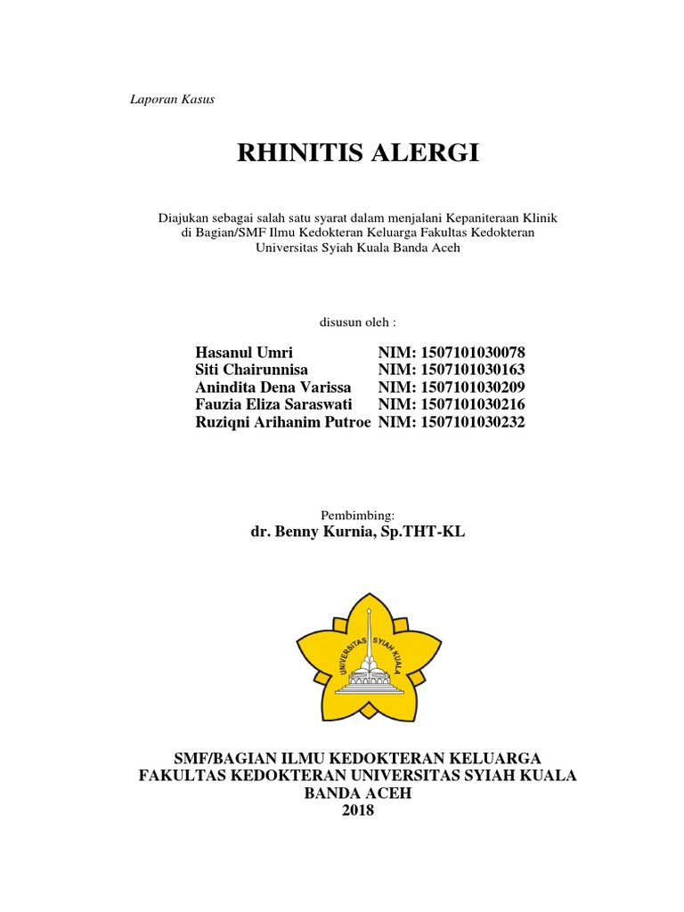 Rhinitis Alergi | PDF