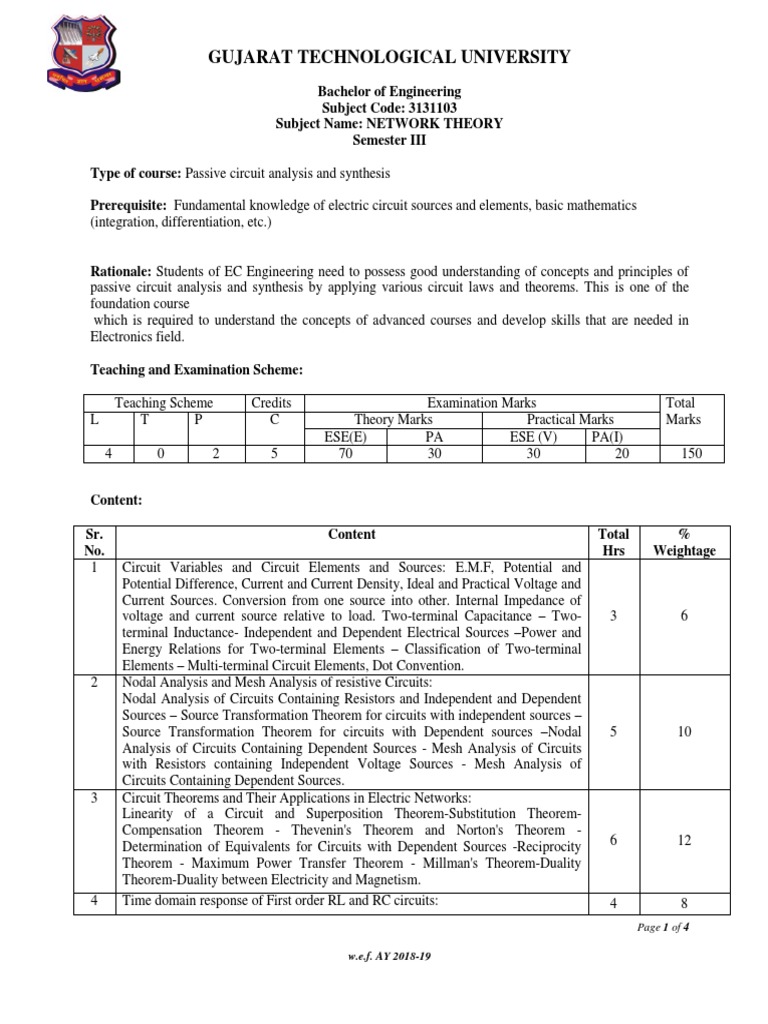 Sample Questions For Network Theory Pdf Electrical Network