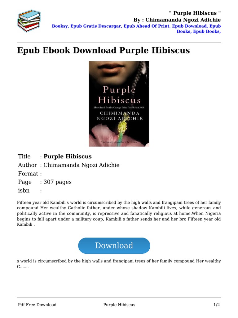 Purple Hibiscus: Free PDF Download | PDF | Electronic Paper Technology ...