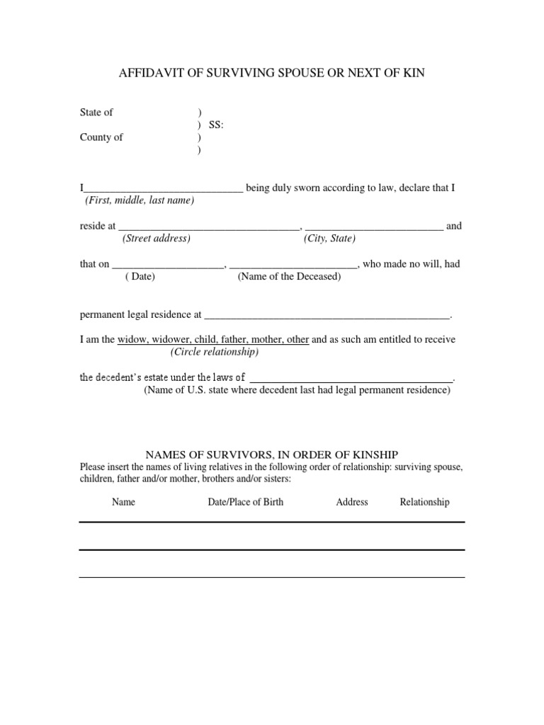 Affidavit of NOK PDF | PDF
