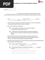 Affidavit of No Interest - Non-Ownership Template | PDF