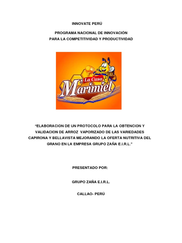 Innovate Perú | PDF | Cereales | Arroz