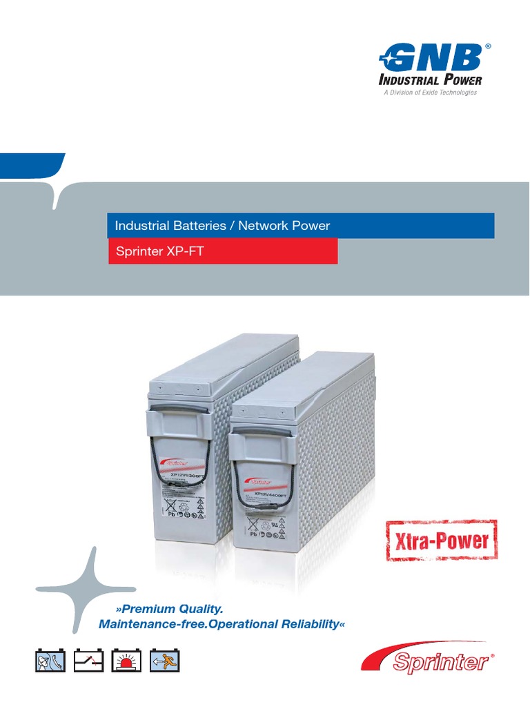 GNB Sprinter XP-FT | PDF | Battery (Electricity) | Electric Power