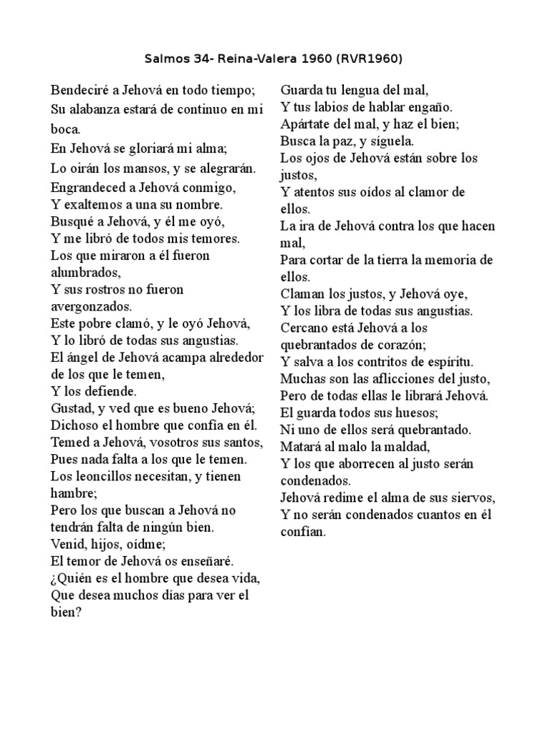 Salmos 34 | PDF