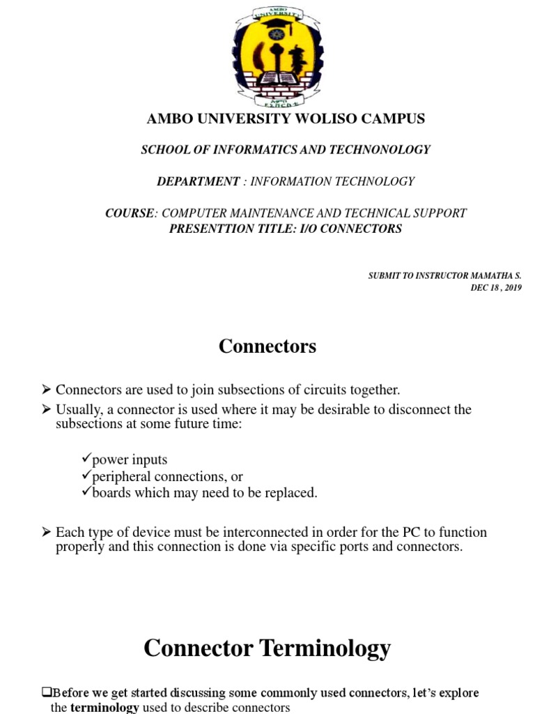 Input Output Connector | PDF | Electrical Connector | Usb