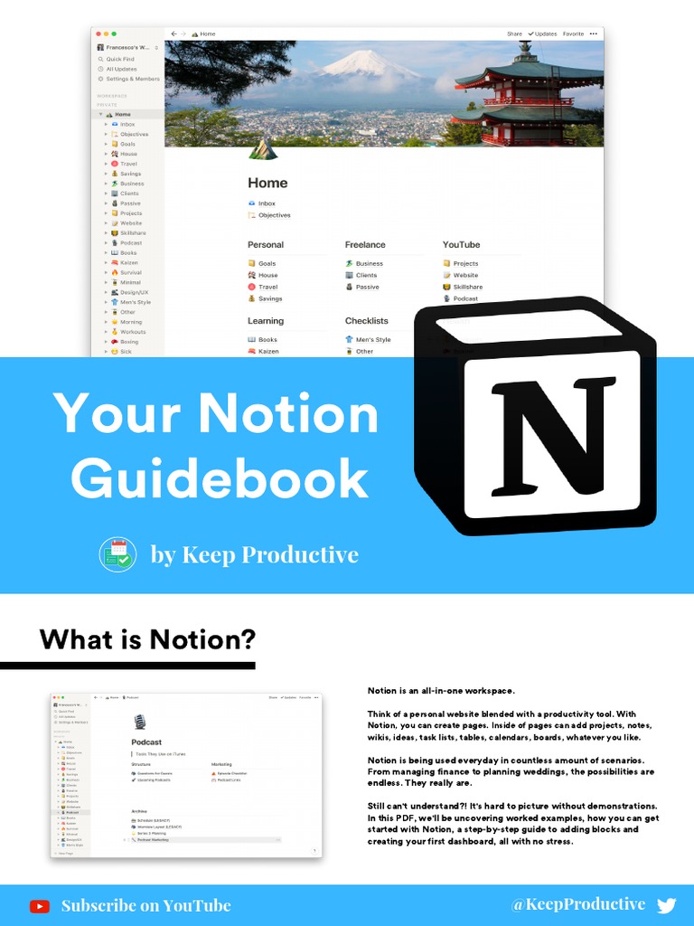 The Unofficial Notion PDF - Free Guide & Workbook For Beginners PDF ...